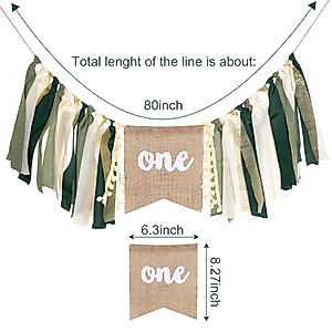 Nydotd 1st Birthday Highchair Banner Baby First Birthday Party Banner Decorations Wild Jungle Theme Safari One Year Birthday High Chair Banner Garland for Boy Baby Shower Supplies