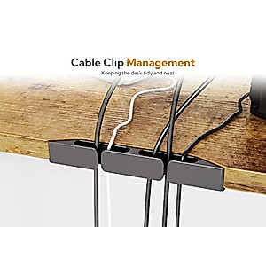 Claiks Electric Standing Desk, Adjustable Height Stand up Desk, 48x24 Inches Sit Stand Home Office Desk with Splice Board, Black Frame/Rustic Brown Top