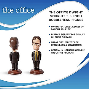 The Office: Dwight Schrute Bobblehead - Dunder Mifflin Bobble Head Figure - Funny Merch & Memorabilia - Novelty Car Dashboard Statue - TV Show Collectible Figures - Stunned Mind