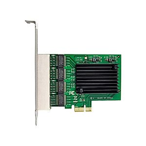 X-MEDIA XM-NA3840 PCI-E 4-Port Quad 10/100/1000Mbps Gigabit Ethernet PCI Express (PCIe x1) Server Network Card/Network Adapter, Realtek RTL8111F Chipset, Windows 11 & Linux Supported