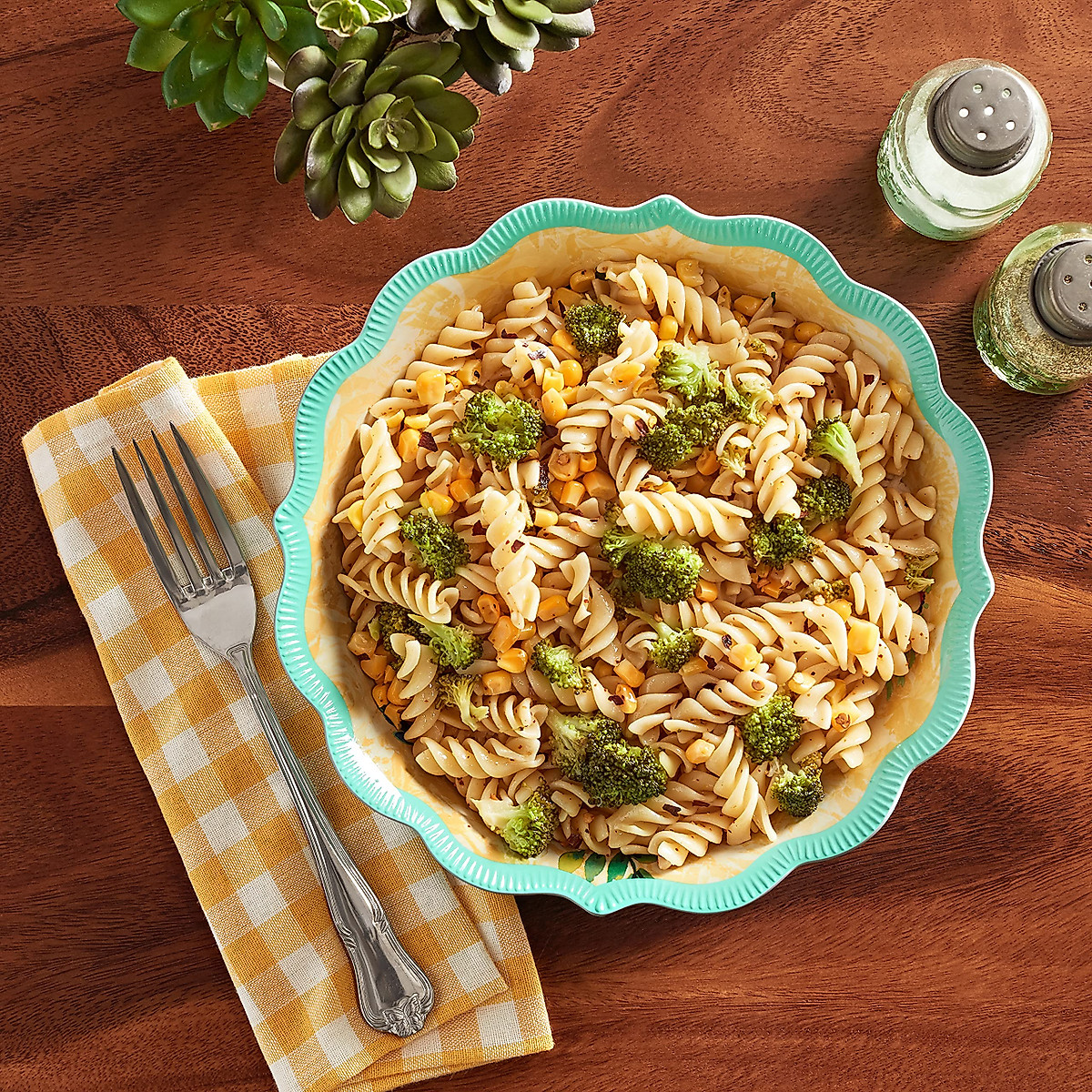 The Pioneer Woman Delaney Dinner Bowl, Teal Set of 8