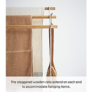 Yamazaki Home Tosca Bath Towel Hanger – Bathroom Holder Rack Organizer.,White