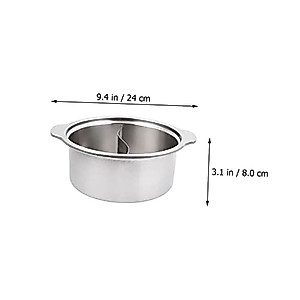 Healeved 1pc Stainless Steel Skewer Pot Rice Cooker Stainless Steel Korean Pots for Cooking Noodle Cooker Korean Shabu Shabu Stainless Steel Sauce Pan with Lid Shabu Hot Pot Non-stick Pot