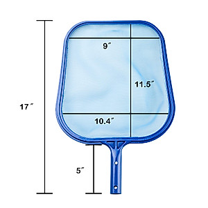 Leaf Skimmer Net Swinging Pool Skimmer Above Ground Pool Maintenance - Fine Mesh Net - for Cleaning Surface of Swimming Pools, Hot Tubs, Spas and Fountains