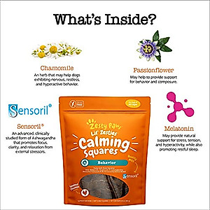 Zesty Paws Flavored Soft Chews - Calming for Dogs Anxiety Composure Relief with Ashwagandha Melatonin Chamomile Passionflower Dog Stress Separation Aid for Fireworks and Thunder 10 oz…