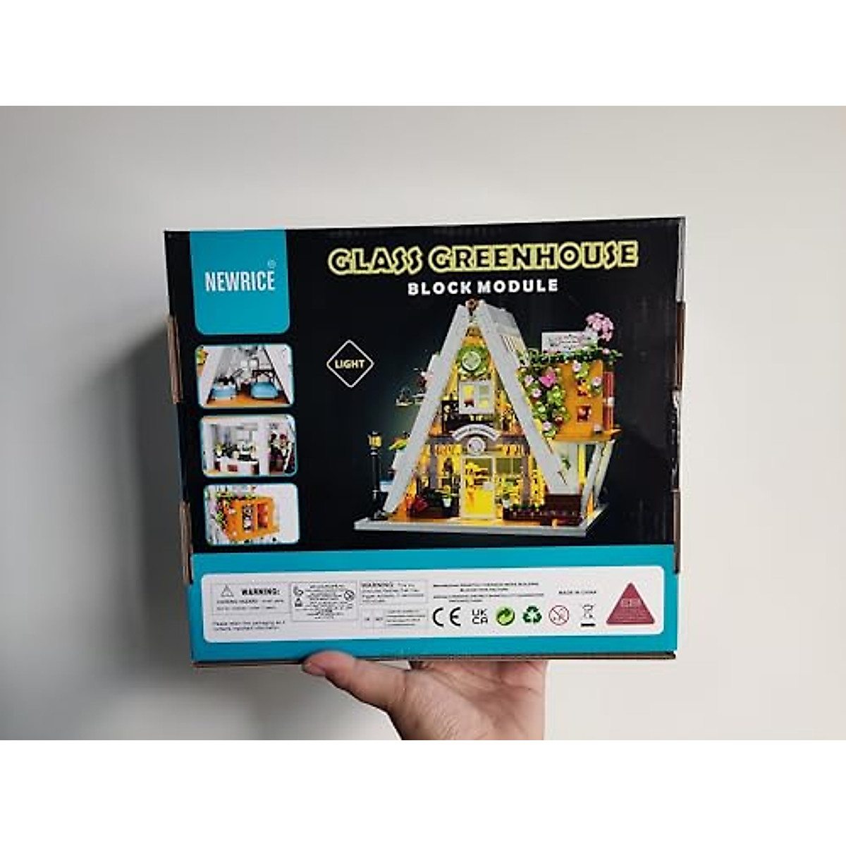 Flower House Architecture Building Set with LED Light,City Flower Store Model Kit,Building Blocks Toy for 15+ Age Teen,Adult (1593 Pieces)