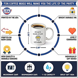 Here We Fucking Go Again I Mean Good Morning - Funny Birthday or Christmas Mom Gift - Sarcastic Gag Presents For Her Women Mother - 11 oz Coffee Mug Tea Cup White