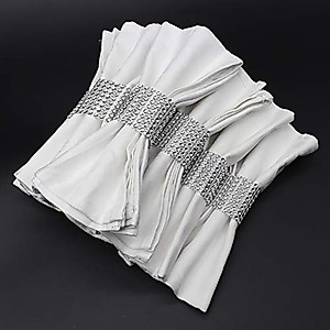 KPOSIYA Napkin Rings, Pack of 120 Rhinestone Napkin Rings Diamond Adornment for Place Settings, Wedding Receptions, Dinner or Holiday Parties, Family Gatherings (120, Silver)