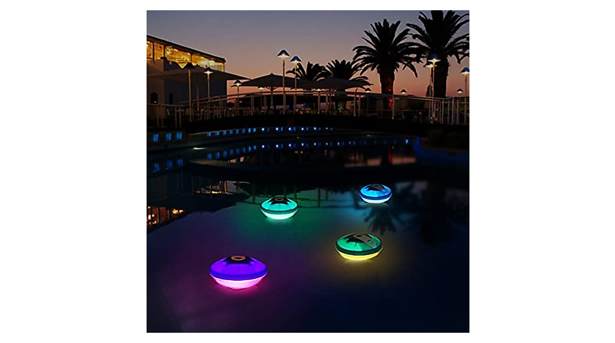 Goallim Floating LED Pool Lights 2 PCS, Color Changing Pool Lights That ...