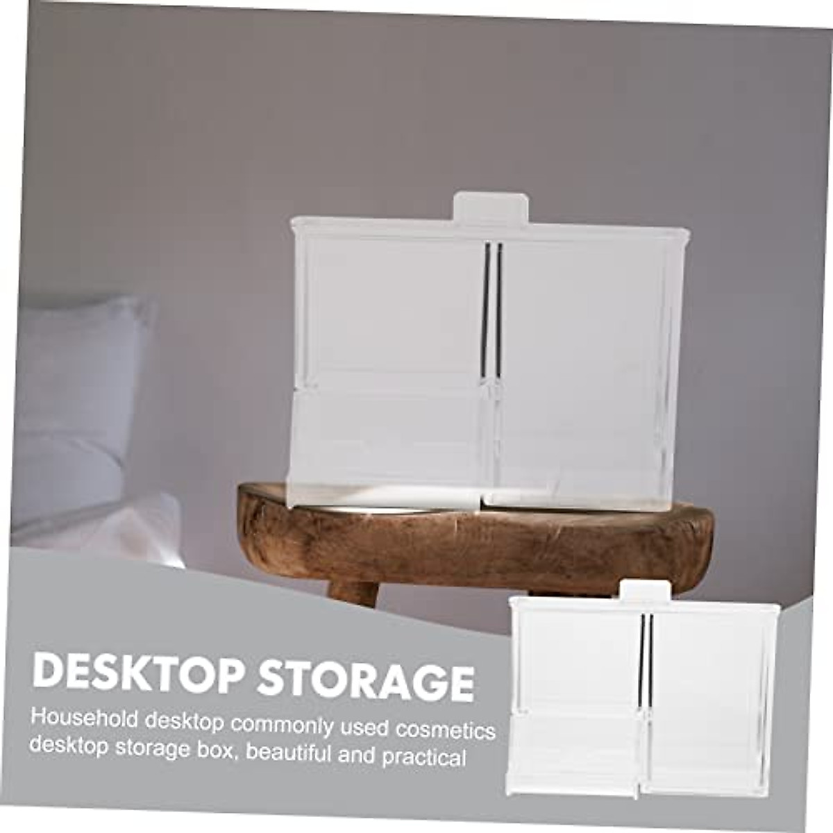 HANABASS Box Cosmetic Storage Box Clear Container Containers with Lids Jewelry Holder Stand Makeup Storage Box Cotton Pad Dispenser Container Cotton Swabs Storage Case Cotton Pad Box