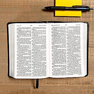 KJV Compact Reference Bible, Charcoal LeatherTouch, Red Letter, Pure Cambridge Text, Presentation Page, Cross-References, Full-Color Maps, Easy-to-Read Bible MCM Type
