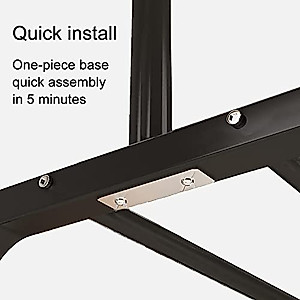 ZBYL Clothes Rack Garment Rack Rail, Metal Double Layer Clothing Closet Rack Hanger Stand with Shelves, Portable Clothing Coat Organizer Rack with Bottom Rack, 110×148cm