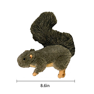 ALL FOR PAWS Interactive Dog Squirrel Plush Toys, Stuffed Animal Squeaky Toy for Dogs Enrichment Toys, Large