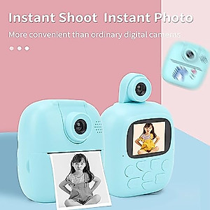 Thermal Print Printer, Recording Kids Digital Camera for Family