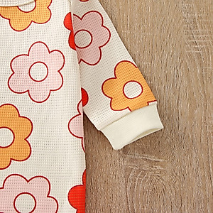 Infant Newborn Baby Girls Floral Sleep Gown Headband Sleepwear Romper Sleeping Bags Outfits (Floral-Red, 0-3 Months)