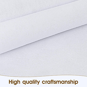 Embroidery Fabric, 10 Pcs White Squares Embroidery Cloth 4 Sizes Pre-Cut Natural Cotton Cross Stitch Fabric for Embroidery Garment Craft, Handmade Needlework, DIY Handicrafts (5.9 to 11.8 Inch)