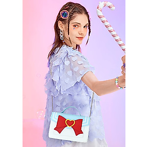 PROCOS Women's Handbags Kawaii Cute Anime Cosplay Pu Leather Purse Bow Chain Crossbody Shoulder Bags Messenger Satchel Tote