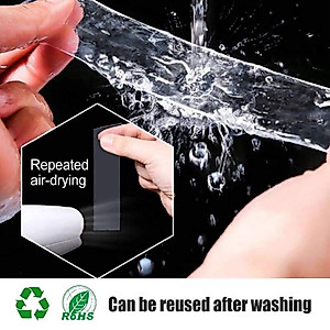 Removable Adhesive Nano Gel Tape - Double Sided Heavy Duty Traceless Tape for Wall,Kitchen,Carpet,Photo, Car Glass Fixing Home Decor and DIY Crafts by Honwally (3 Meters) Thickness:2mm