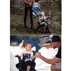 ZWJ-Children Tricycle Kid Trike Foldable Children Push Trike Portable Kids Tricycle with Seat Belt，Safe Canopy Bike, Gift for 1-3 Years Old