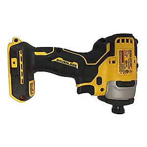 DEWALT Atomic 20V MAX Cordless Brushless Combo Kit 3 Tools: 1/2 in Drill/Driver + 1/4 in Impact Driver + 6-1/2" Circular Saw + Charger + 2 Packs 1.3 Ah Batteries + Bag