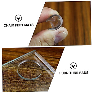 Cabilock 30pcs Gasket Furniture Protectors Leg Protectors for Chairs Table Leg Pads Bumper Protective Pads Furniture Protect Pads Furniture Gripper Clear Desk Protector Transparent Rubber