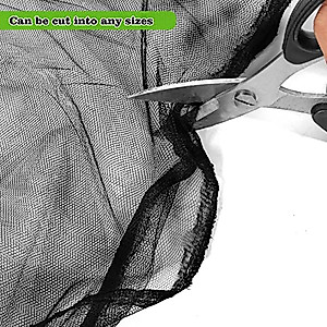 Mosquito Netting 39x10Ft Garden Mesh Netting, Fly Bird Net Barrier Hunting Blind Plant Protecting Net, 3x12m Black