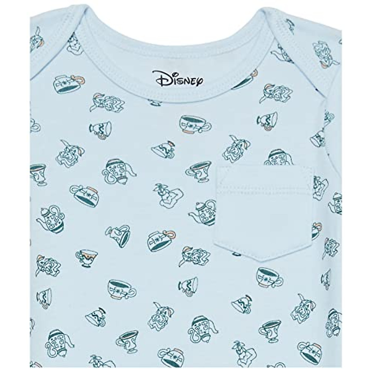 Amazon Essentials Disney | Marvel | Star Wars | Princess Baby Girls' Cotton Coveralls, Pack of 3, Alice Tea Party, 0-3 Months