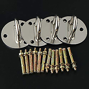 Alise Stainless Steel Ceiling Hooks Hammock Swing Hook Hanger Heavy Duty Eyebolt Hanging Kit,DD004-4P 4 Pack