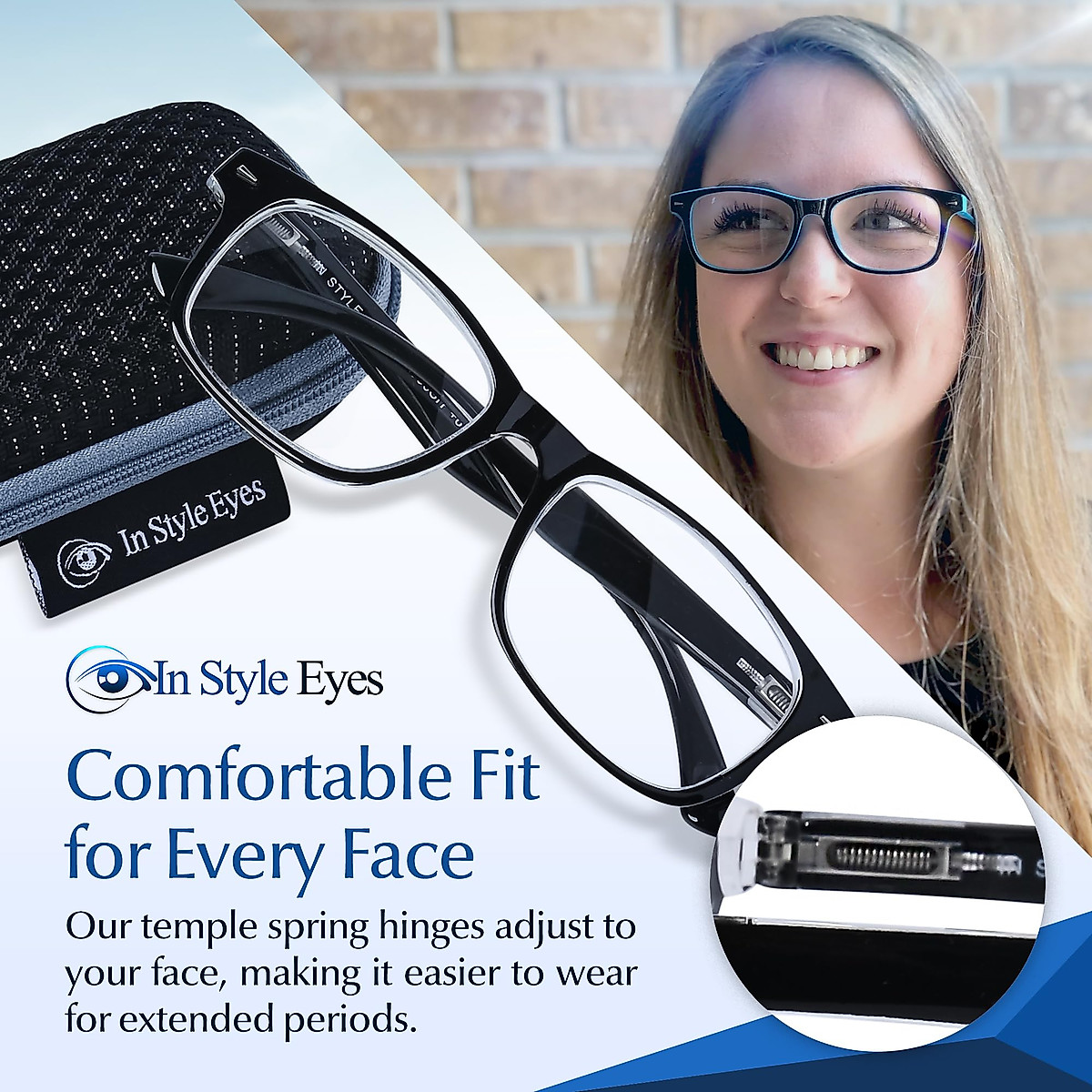 In Style Eyes Super Strong Eye Glasses, High Magnification Womens Reading Glasses - Non-Polarized Lens for Men - Black - 7.0x