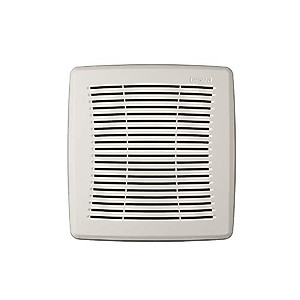 Broan-NuTone FGR101S Replacement Square Bathroom Ventilation Exhaust Fan Grille Cover, White