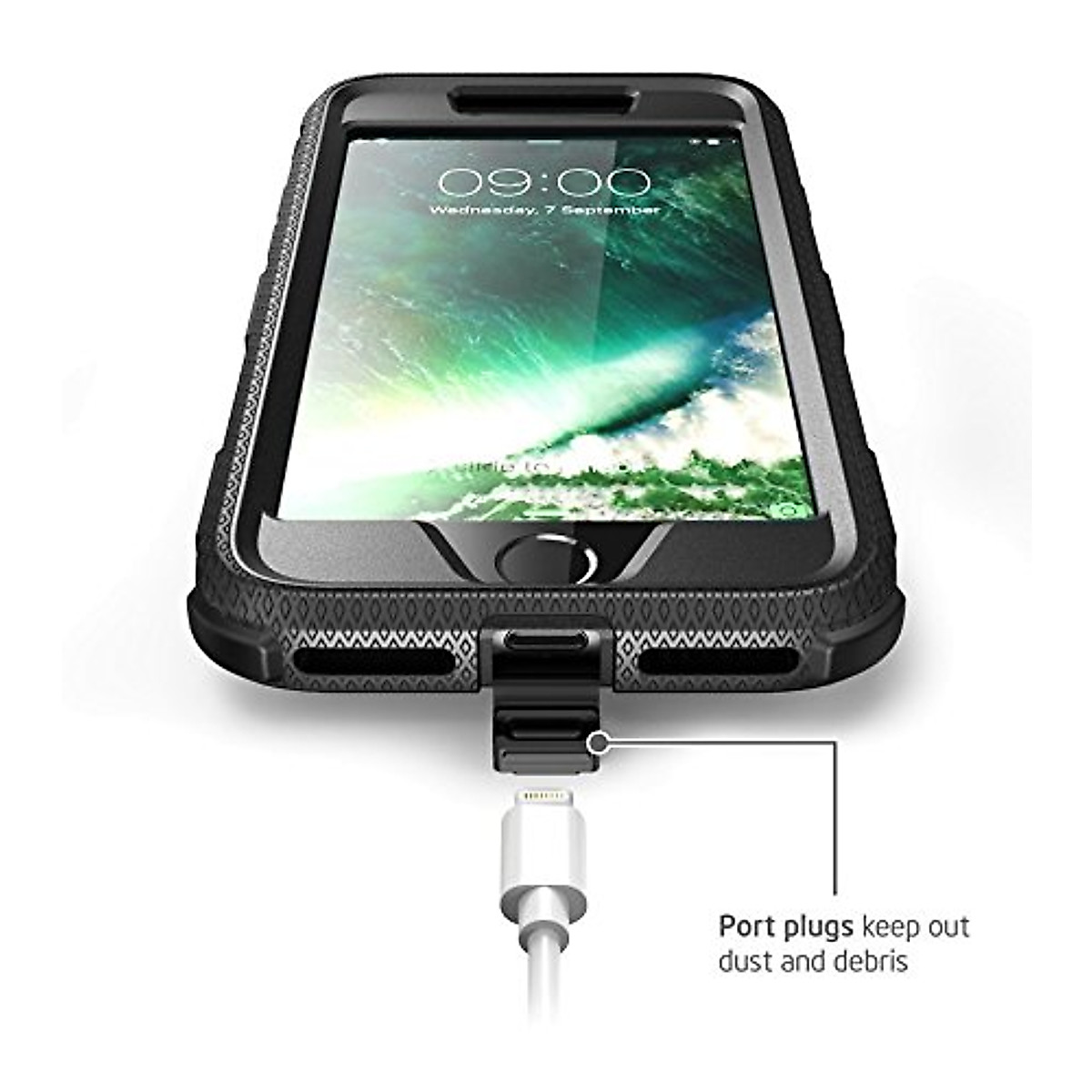 i-Blason Armorbox Case for iPhone SE 2022 (3rd Generation), [Built-in Screen Protector] Full-Body Rugged Holster Case for iPhone SE 2022/ iPhone SE 2020/ iPhone 8/7, Black