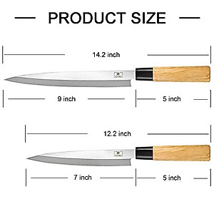 sawkit 7 inch Sashimi Knife/Sushi Chef's knifes/Bread Chef's knifes/Stainless Steel Slicing Slicing Meat and Fish Peeling Multi-Purpose Kitchen Knifes