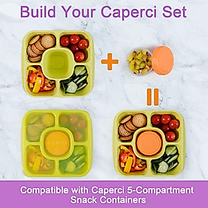 Caperci 6 Pack Salad Dressing Container To Go - 2.7oz Leak-Proof Small Food Storage Containers with Lids, Reusable Condiment Sauce Cups for Lunch Box, BPA-Free (Multicolor)