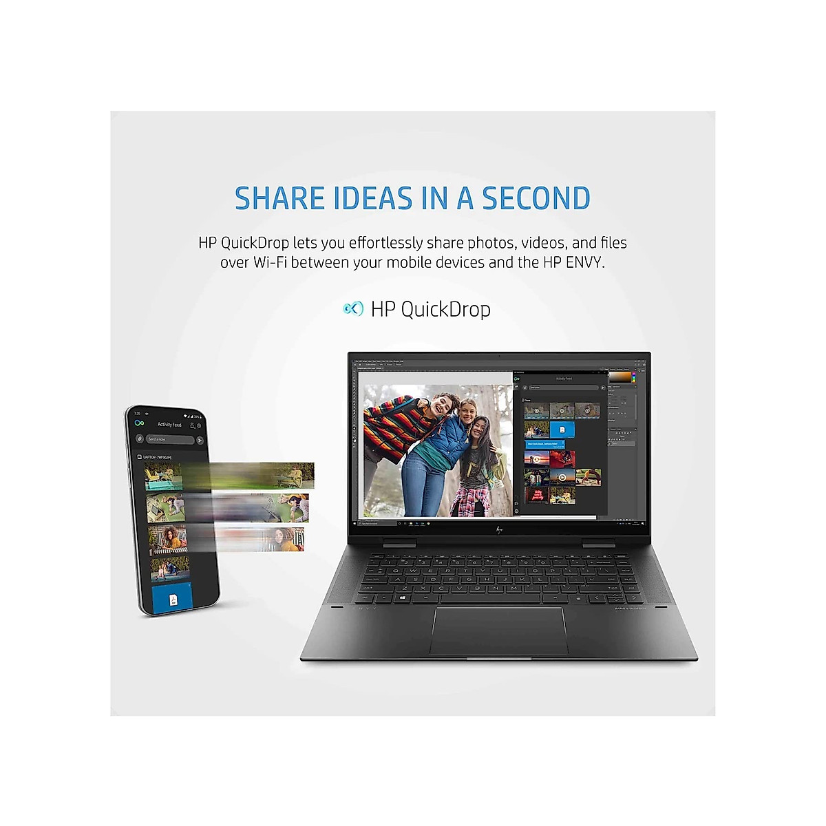 HP Envy Touch 15 x360 Convertible 2-in-1 Slim Laptop 8-Core AMD Ryzen 7 up to 4.3GHz 16GB RAM 512GB SSD 15.6in FHD Cam HDMI Backlit Keyboard Win 11 15-EU000 (Renewed)