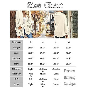 Mafulus Women's Cardigan Sweaters Oversized Chunky Knit Kimono Slouchy Wrap Batwing Open Front Outwear Coat Khaki