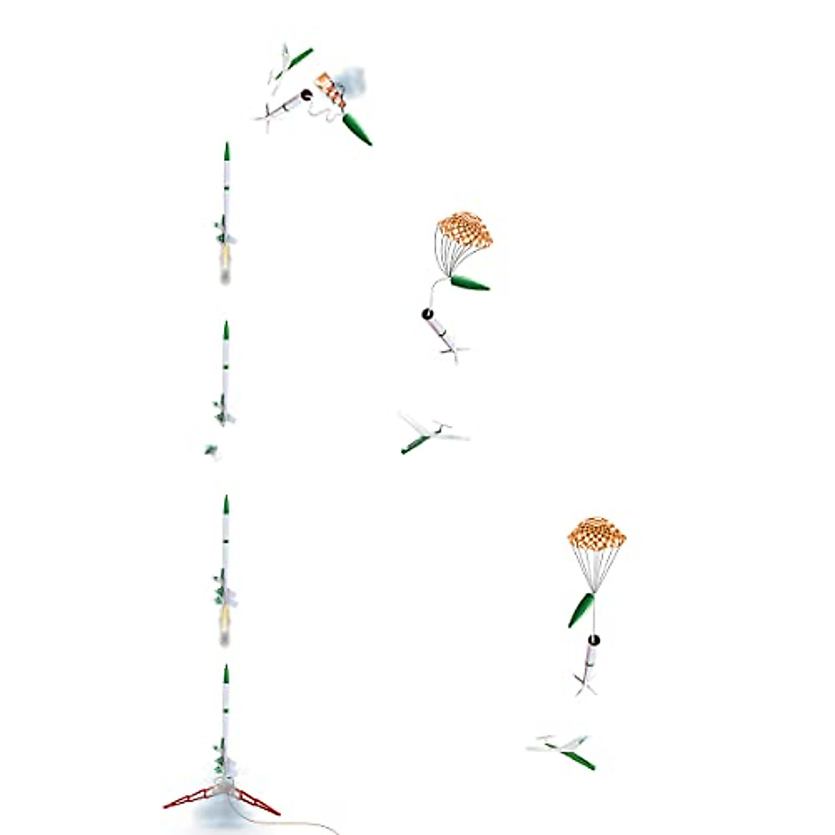 Estes 1329 Multi-ROC Flying Model Rocket Kit | Multistage Booster Rocket with Glider | Expert Level Build