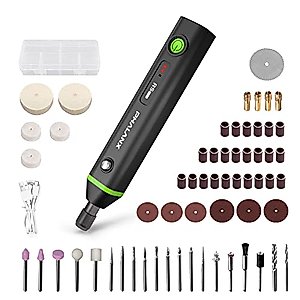 PHALANX Cordless Rotary Tool 3.7V Square Power Rotary Tool with 60 Accessories, 3-Speed and USB Charging Rechargeable Multi-Purpose Power Tool for Sanding, Polishing, Drilling, Engraving, DIY Crafts…