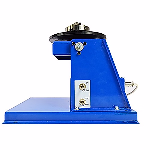 PreAsion 10KG Welding Positioner Turntable with 80mm Chuck Rotary Table Workbench 3 Jaw Chuck Diameter 180mm 0-90º for Circle Work Welding Equipment Positioning Welder 110V