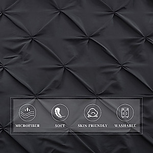 SunStyle Home Duvet Cover Twin Size - Reversible Pintuck Duvet Cover Set with Zipper Closure, Rust 2 Pieces Bedding Set, 1 Duvet Cover 68"x90" and 1 Pillow Sham 20"x26"