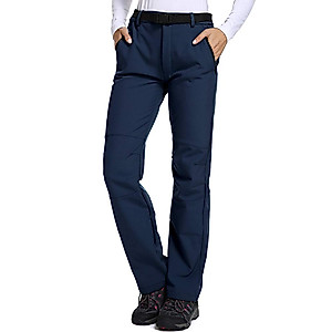 Jessie Kidden Women's Waterproof Pants Hiking Ski Snow Fish Fleece Lined Insulated Outdoor Golf Travel Pant (801F Blue S 6)