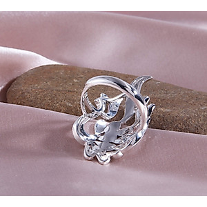 Helen de Lete Vintage Phoenix Wonder Bird 925 Sterling Silver Open Ring