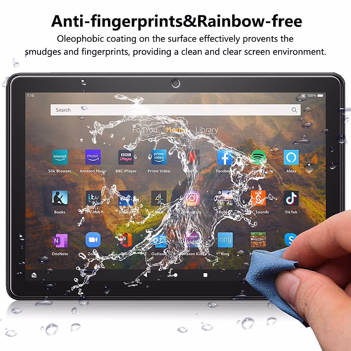 Warmyee [2 Pack] Screen Protector for Amazon Fire HD 10/Fire HD 10 Plus/Fire HD 10 Kids/Fire HD 10 Kids Pro Tablet, Anti Glare Filter 10.1in(11th Gen, 2021 Released), Tempered Glass