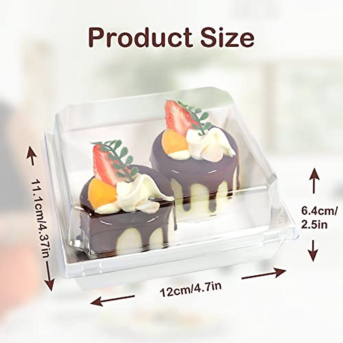 Pintuson 50 Pack Paper Charcuterie Boxes with Clear Lids 4.7 inch - Disposable Sandwich Box with Clear Lid - Individual Mini Charcuterie Boxes, White