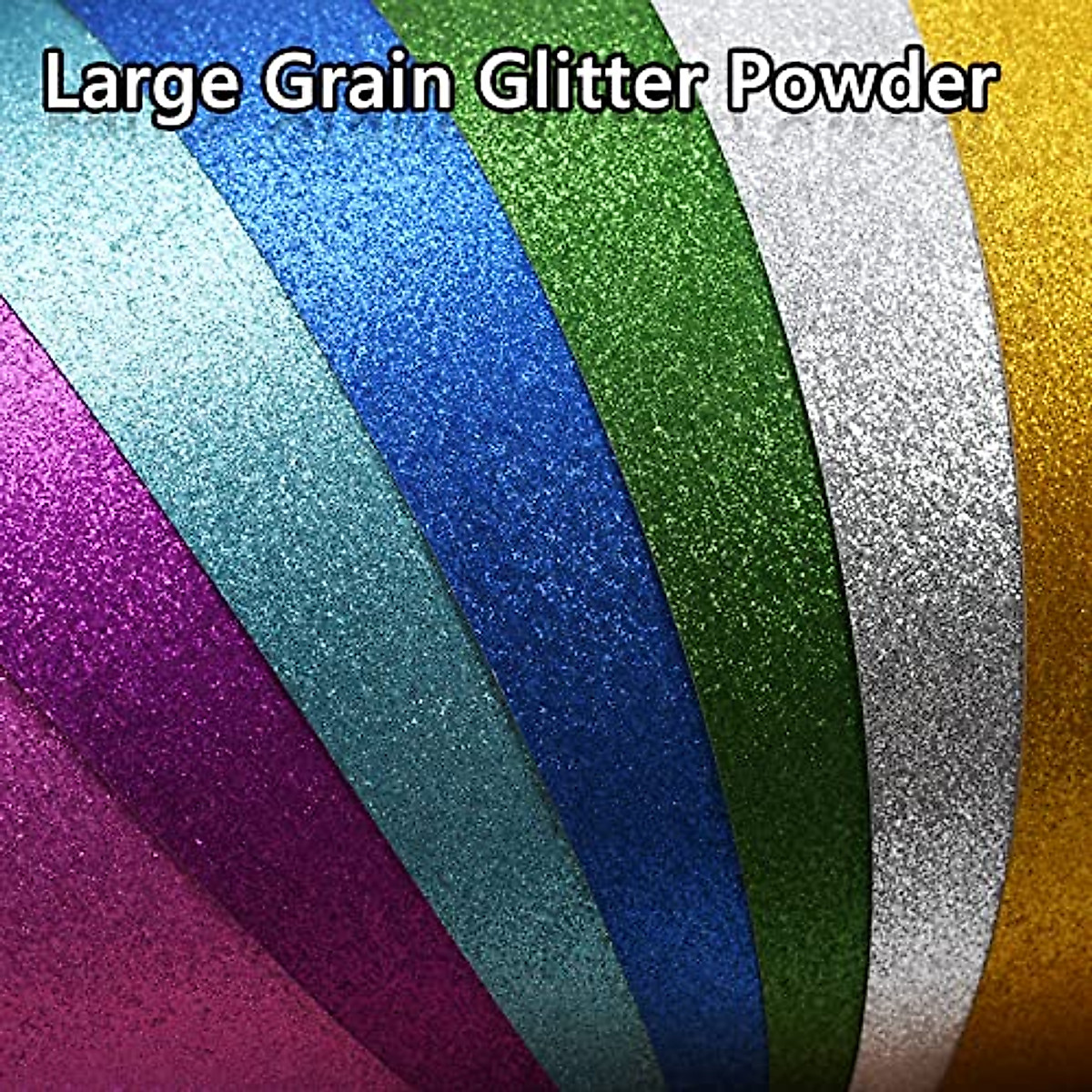 Glitter Cardstock, Double Sided Glitter Cardstock Paper for Crafts, 20 Sheets 10 Colors Glitter Paper for DIY & Art Projects, Sparkly Card Stock Paper for Cricut, Card Making, Scrapbooking, 250 GSM