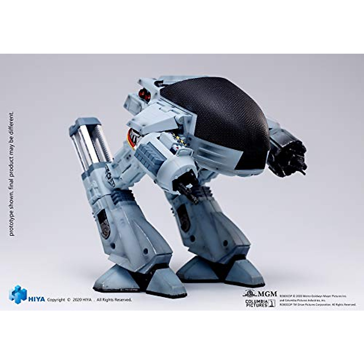 Hiya Toys Robocop: Battle Damaged ED-209 1:18 Scale Action Figure, Multicolor