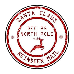 30 pcs Christmas Santa North Pole Round​​ Stickers Envelope Seals Labels Round Tags, Stamps Sticker for Gift Cards, Envelopes, Boxes for Holiday, Birthday, Christmas