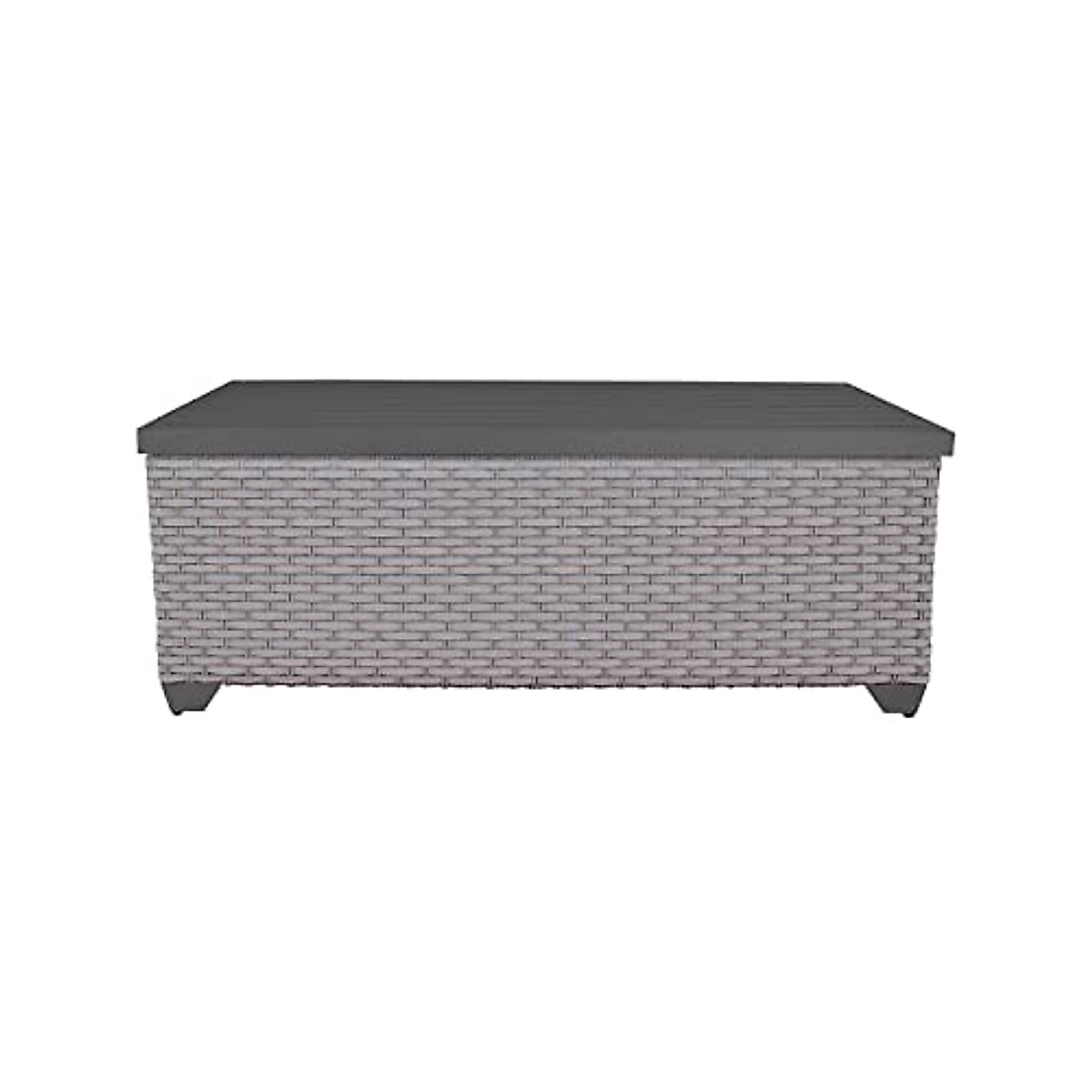 TK Classics Florence Sectional Seating Group with Cushions 9 Piece Outdoor Wicker Patio Furniture Set, Navy