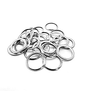 Miytsya 24 PCS OEM Steel Oil Drain Plug Crush Washer Gaskets, O.D 26mm Oil Crush Washers/Drain Plug Gaskets, Suitable for Subaru Oil Drain Screw Gasket Washers Part#11126AA000 (Silver)