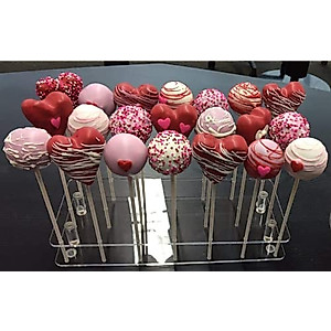 Goabroa Cake Pop Stand, 21 Holes Clear Acrylic Cakepops Display Stand, Visually Appealing Transparent 21 Holders Party Cake pop Lollipop Stand