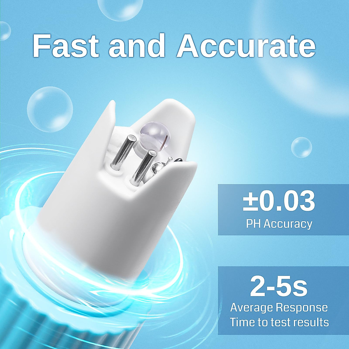 XpertMatic Digital PH Meter, 7in1 PH TDS EC SALT TEMP S.G ORP, High Accuracy Water Tester, Bluetooth Control, for Pool, Hydroponics and Aquariums